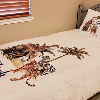Safari Bedding, Custom Bedding Set, Duvet Cover, Nursery Bedding Set ...