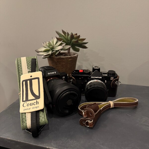 The Midnight Blue & White Hippie Weave Camera Strap Boho Woven Navy and ...