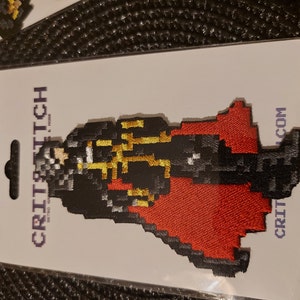 Alucard - Iron on Patch. Pixel Art Castlevania Inspired Shiny Metallic ...