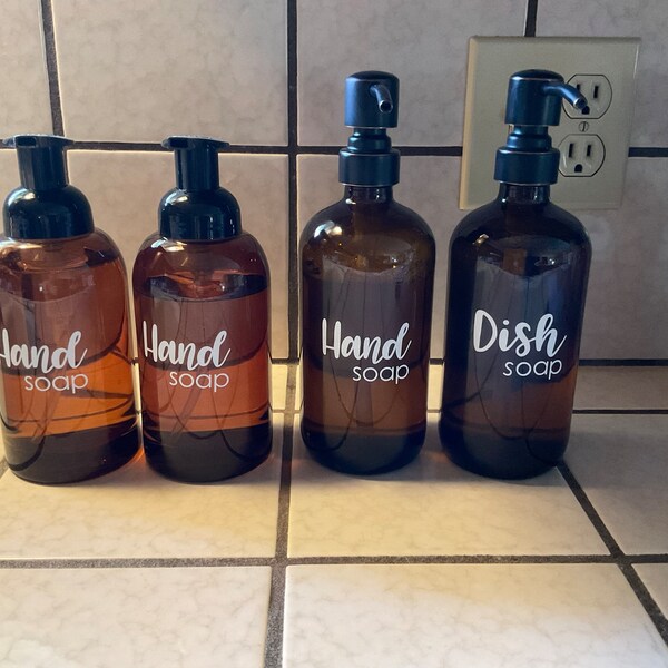 Soap Bottle Stickers. Dish Soap Decal. Hand Soap Decal. Wash Your Hands ...