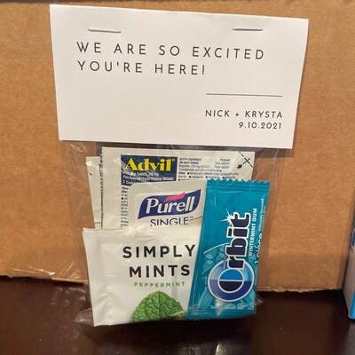 Wedding Recovery Kit Bag Topper Template, Minimalist Hangover Kit Bag ...