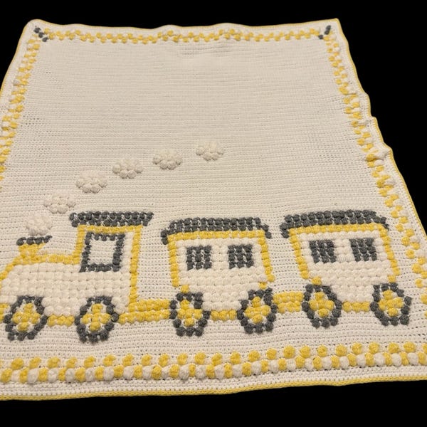 New Arrival Bobble Train Crochet Baby Blanket Pattern (PDF) - Etsy