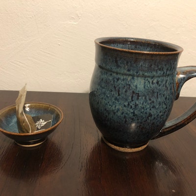 Large Blue Coffee Mug, Handmade Ceramic, Ready to Ship - Etsy