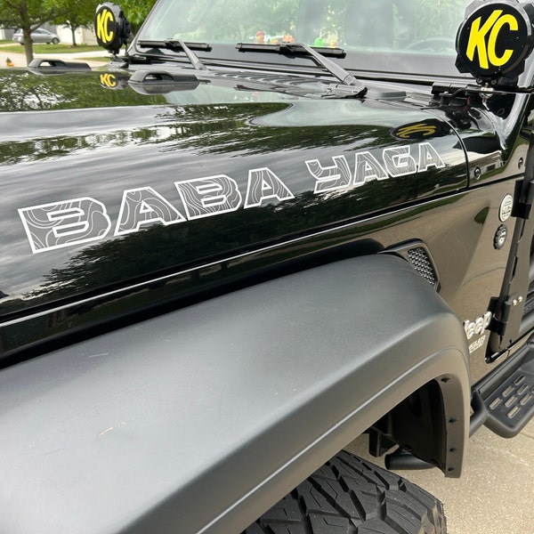 Custom Topographical Map Lettering Sticker Decal for Hood With an ...