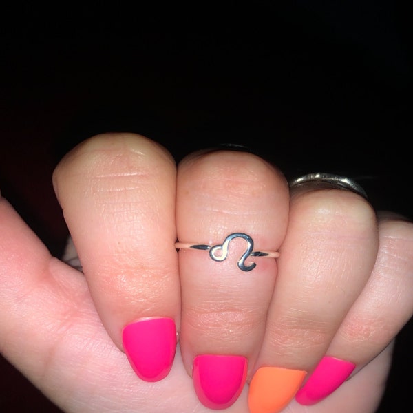 Zodiac Sign Ring, Leo Ring, Star Signs Ring, Birth Date Ring, Leo ...