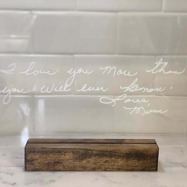 Custom Engraved Handwriting Sign, Personalized Handwriting Sign ...