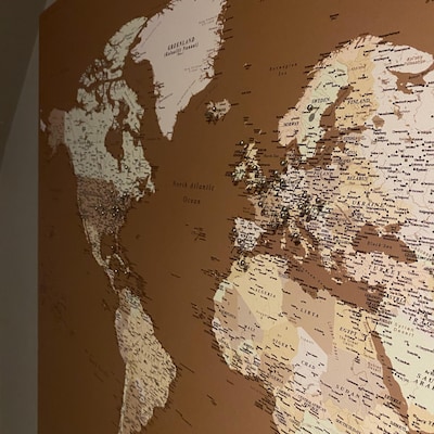 Accurate World Map Poster Large Wall Travel Map Print Detailed ...