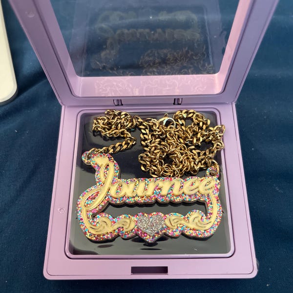 Acrylic Nameplate, Custom Name Necklace, Personalized Acrylic Necklace ...