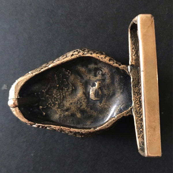 Rattlesnake Head Belt Buckle - Solid Hand Cast Bronze - Fits 1.5 Inch ...