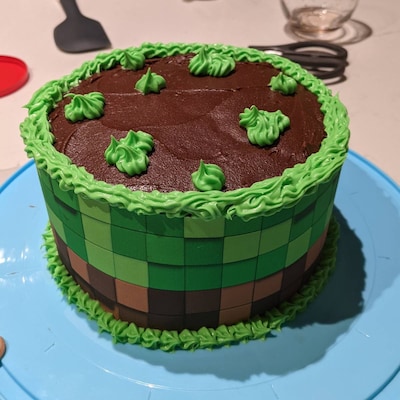 Minecraft Edible Icing Cake Wrap Minecraft Cake Theme - Etsy Australia
