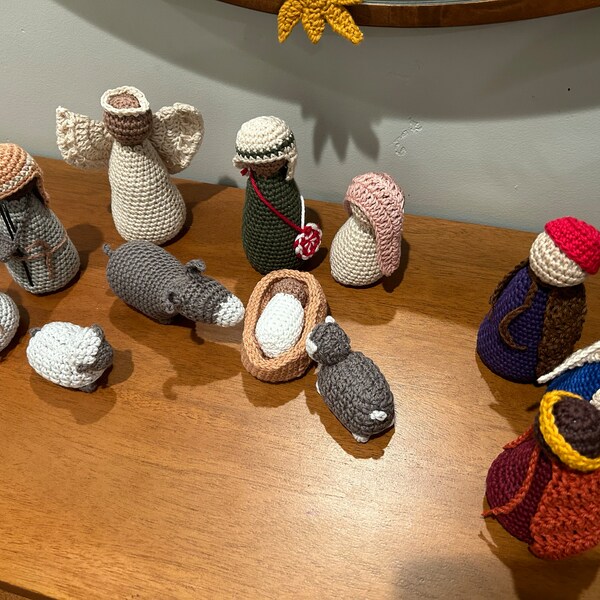 Complete Multicultural Nativity Set Unique Crocheted Nativity Black ...