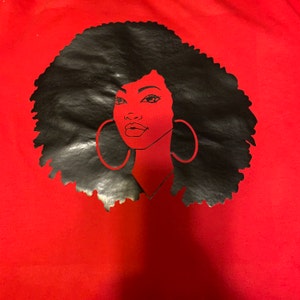 Alivia With Puffs and Santa Hat SVG/DXF/PNG, African American Woman ...