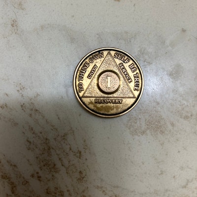 Narcotics Anonymous Key Tag, Personalized Brass NA Birthday Key Chain ...