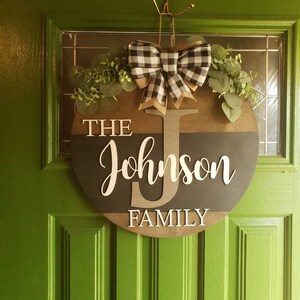 Hello Front Door Hanger Wood Raised Letter Welcome Sign Front Door ...