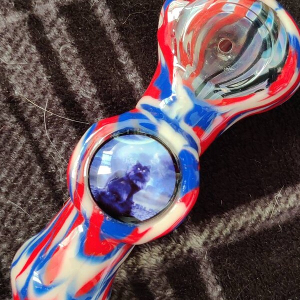 Custom Amazing Stitch, Glass Smoking Pipe, Girly Pipes, Unique, Glass ...