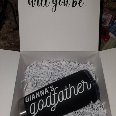 Godfather Proposal Box Will You Be My Godfather Godparents Proposal the ...