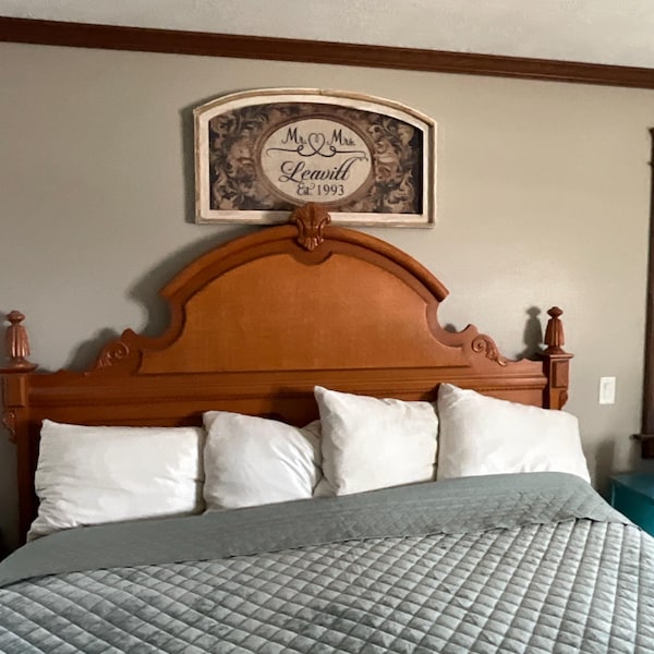 Last Name Wall Art | 36" X 20" | Wedding Gift Wall Decor | Customized ...