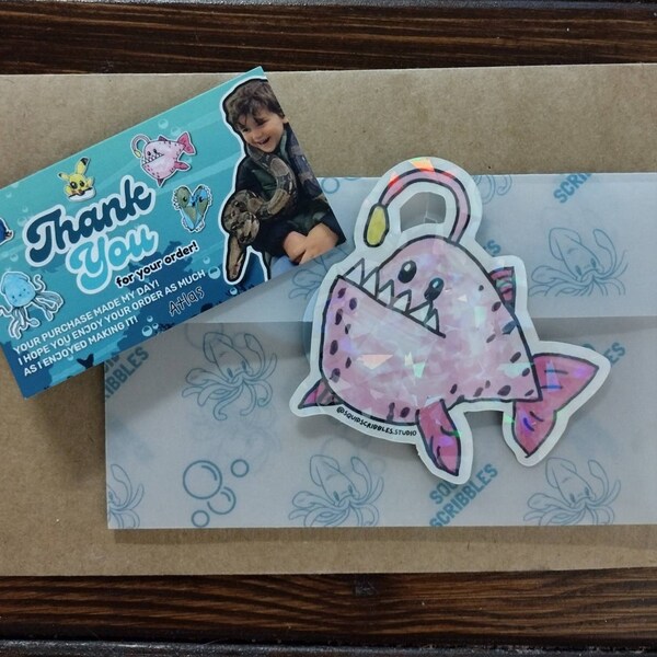 Adorable Squid Sticker Featuring Artwork by Kid Artist - Etsy