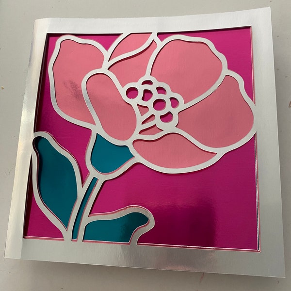 Anniversary Card SVG, Custom Layered Beach Landscape Personalized for ...