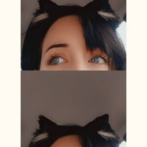Cat Ears: Faux Fur Cat Ears Headband/ Handmade Kitten Ears / Fluffy Cat ...