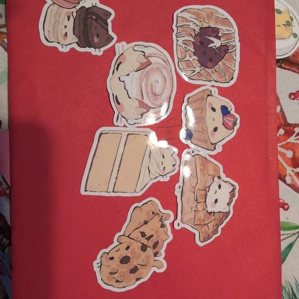 Bread Cat Sticker Set | Cute Cat Sticker Waterproof Durable Stickers ...