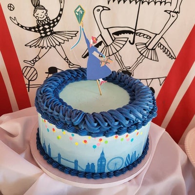 Blue London Skyline Edible Cake Wrap or Kite Cake Topper - Etsy