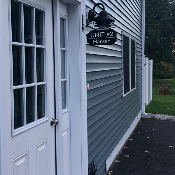 Custom Hanging Sign- Personalized Black Metal Sign With Hanging Rod & Hardware-for Businesses ...