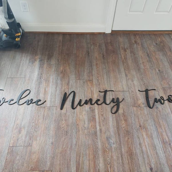 Custom Script House Numbers, Haven Style Home Address Sign - Etsy