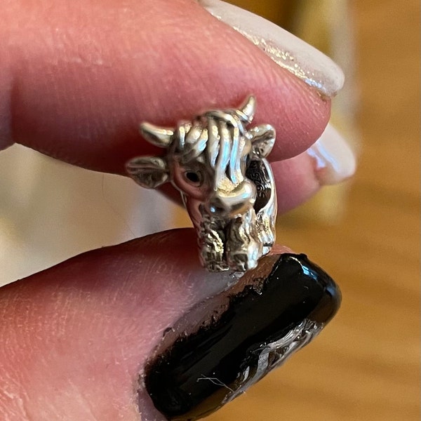 Scotch the Cow Charm 925 Sterling Silver, Fits Pandora Bracelet, Cute ...