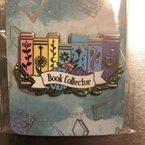 Book Collector Bookish Enamel Pin | Book Lover | Bibliophile - Etsy