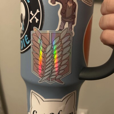 Demon Slayer Corps Destroy Holographic Pink/magenta Sticker - Etsy