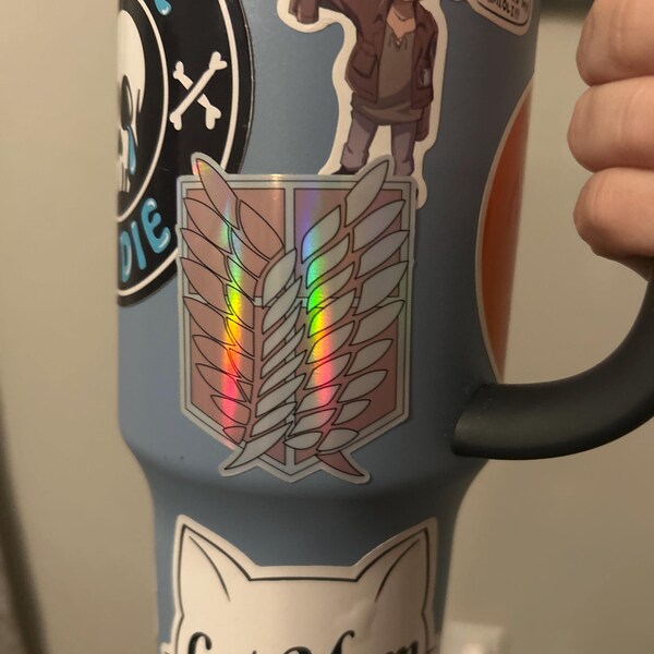AOT Scouts Regiment Pink Holographic Sticker - Etsy