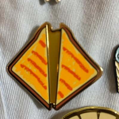 Grilled Cheese Enamel Pin Junk Food Lapel Pin Badge - Etsy
