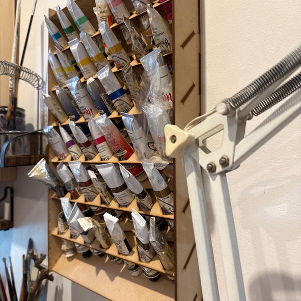 Wall Mounted Tube Type Paint Storage Rack - 20/21ml Tubes or 37ml Tubes ...