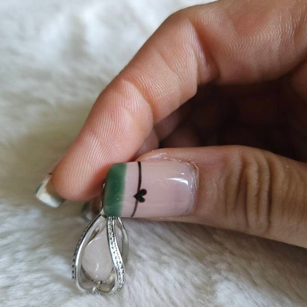 Sterling Silver 925 Pendant Bails, 5 Glue on Bails Roll Top, Tube Top ...