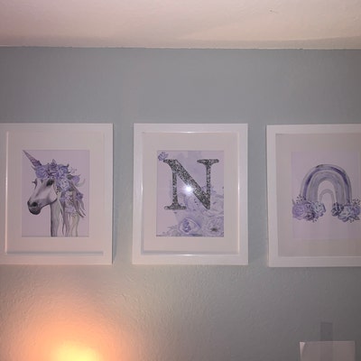 Unicorn Print, Girls Nursery Art, Girly Prints, Rainbow Print ...