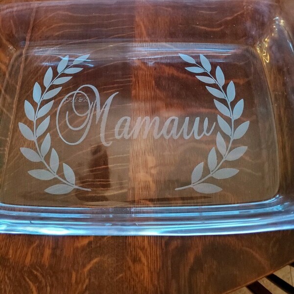 Personalized Engraved Glass Baking Dish, Custom Casserole Dish - Etsy