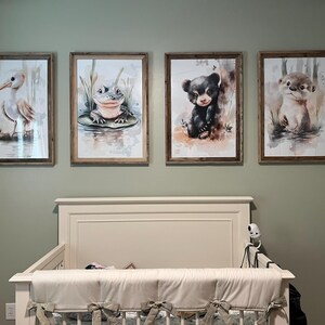 Baby Alligator Watercolor Art - Swamp Animal Nursery Print - Kids Room ...