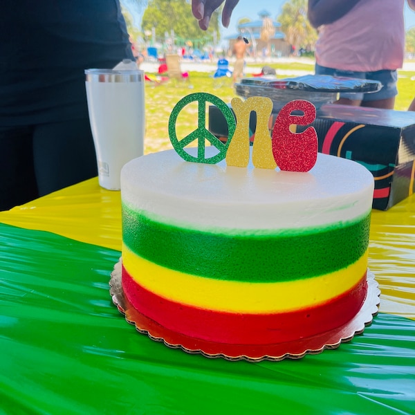 One Love Cake Topper. One & Loved Cake Topper. One Love 1st Birthday ...