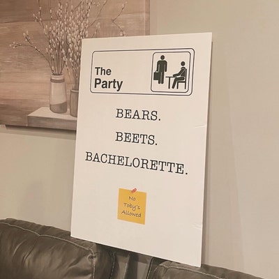 The Office Bachelorette Party Sign the Office Party Welcome Sign the ...