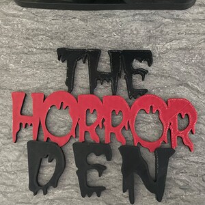 The Horror Den Wall Sign Door Sign Shelf Art Movie Room - Etsy