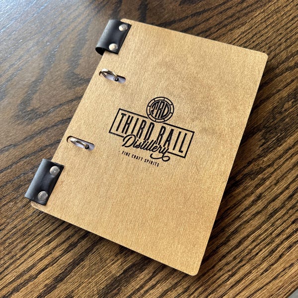 Wooden Menu Board With Elastic Band Fixing, Engraved Menu Holder, Drink ...