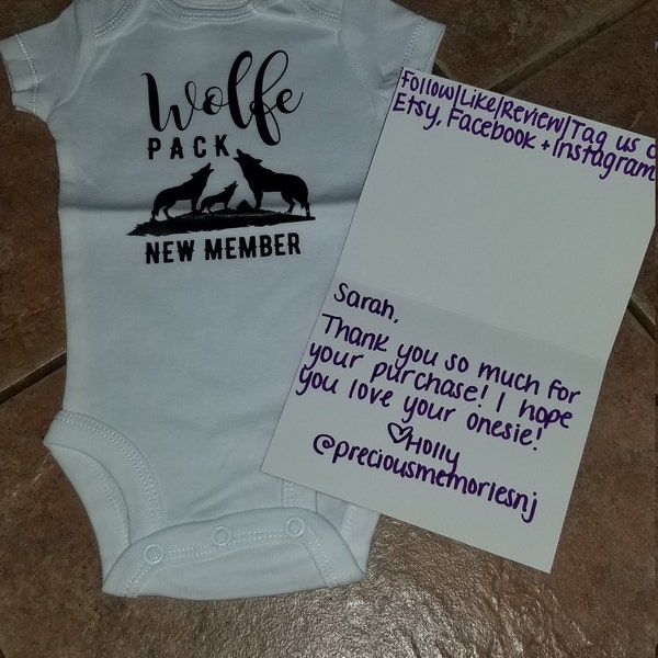 Wolf Pack | Wolfpack New Member | Newborn Clothing | Baby Shower Gift ...