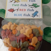Dr. Seuss Treat Bag Card, Dr. Seuss Printable, One Fish Two Fish, Dr ...