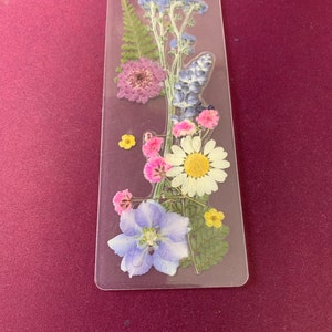 Forget Me Not Bookmark Real Dried Flowers Gift for Reader Bookmark for ...