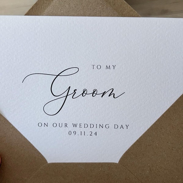 Wedding Card to Groom on Wedding Day, Groom Gift for Wedding Day, to My ...