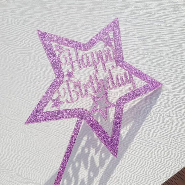 Happy Birthday SVG, Cake Topper SVG, Cup Cake Topper SVG, Birthday Cut ...