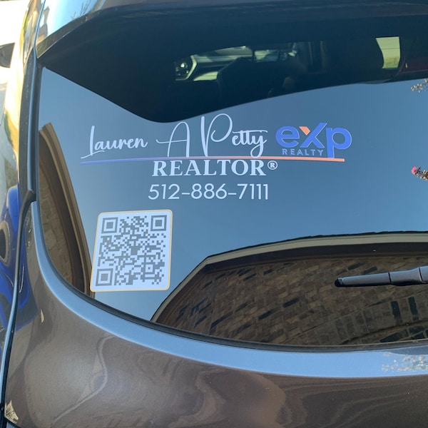 Custom QR Code Decal | Realtor Decal | KW Real Estate Agent Decal | KW ...