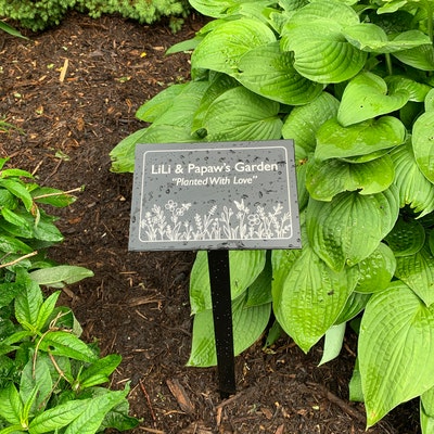 100% Personalized Garden Plaque, 4x6 With 23 Stake, Custom Garden Sign ...