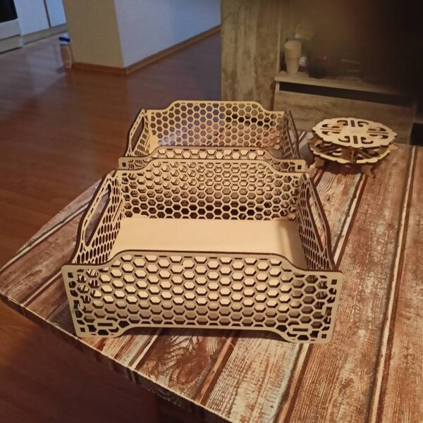 Stackable Storage Organizer Box for Laser Cut Cnc Machines for 3 Mm, 4 ...